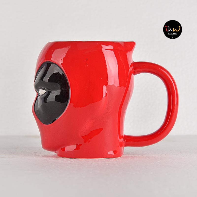 Ceramic Fancy Red Deadpool 3d Face Coffee Mug - 171182 - International ...