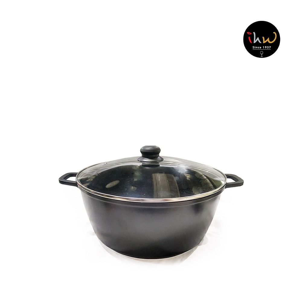 Die-Cast Aluminum Non-Stick Cooking Pot 20cm With Glass Lid - Y11S20 ...